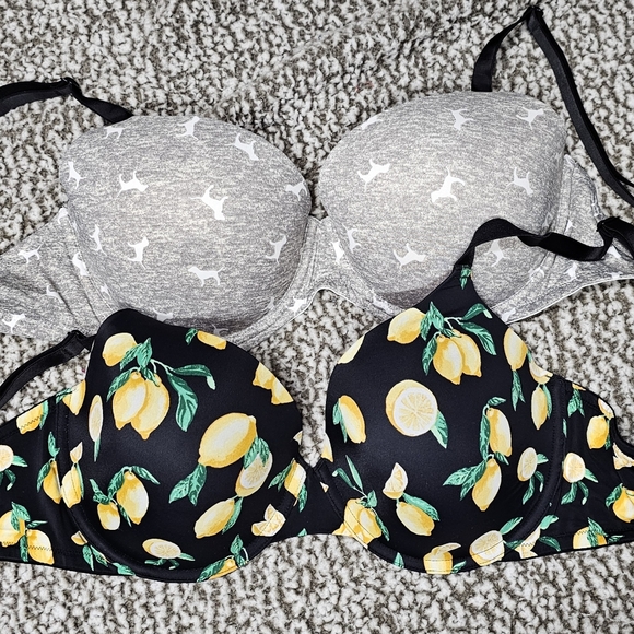 Victoria's Secret | Intimates & Sleepwear | Lemon Print And Gray ...